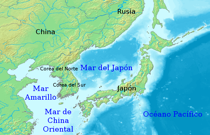 Qué características y países bordean el Mar de China Oriental